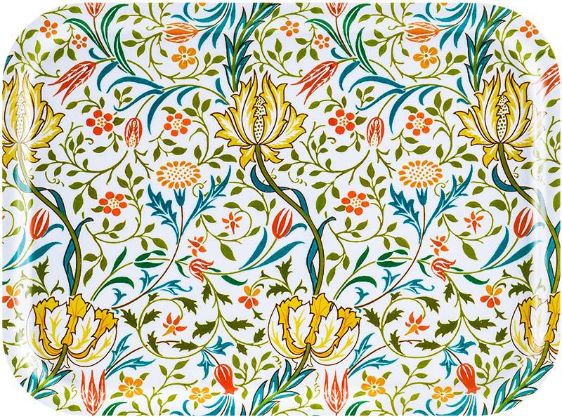 Klassiker: Tablett Flora William Morris 20 x 27 cm | Ambiarte